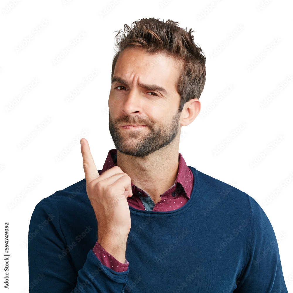 Thinking, ideas portrait and business man with creative, vision and ...