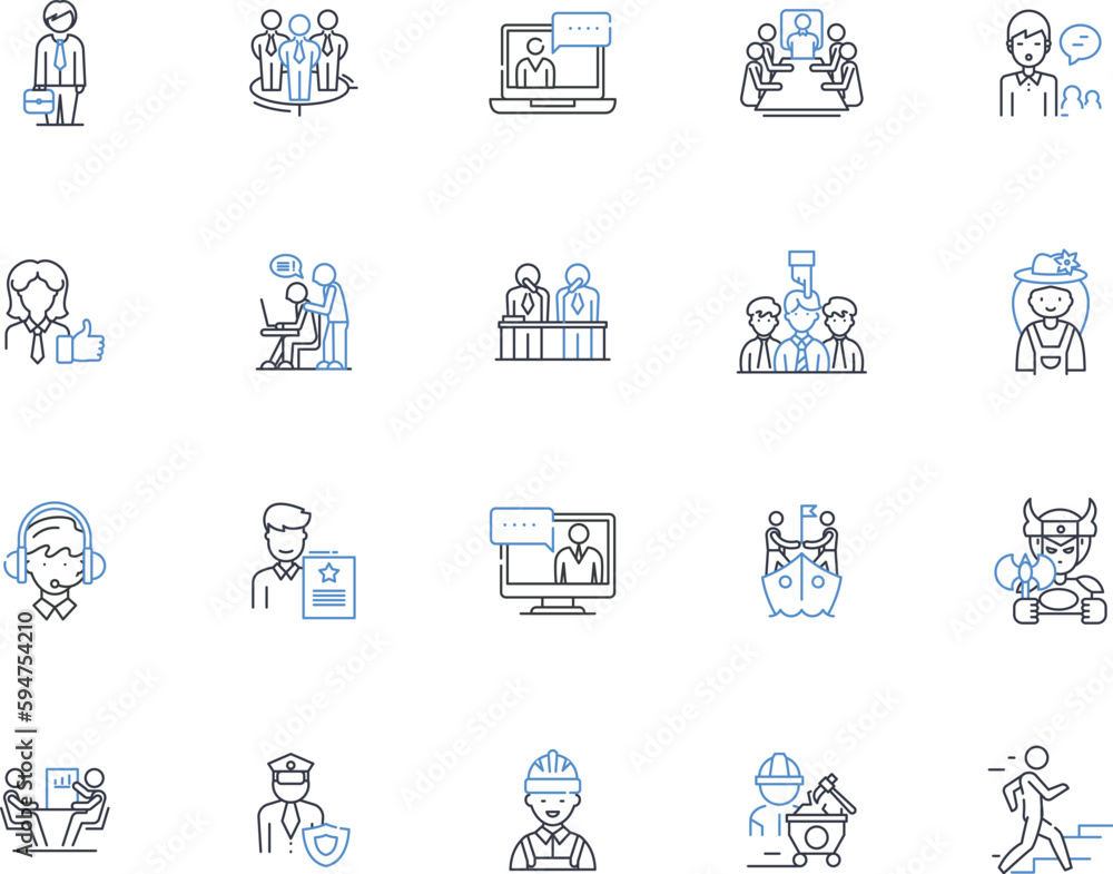 Assignment line icons collection. Project, Homework, Task, Challenge ...