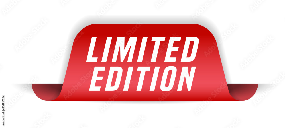 Colorful vector flat design banner limited edition. This sign is well ...