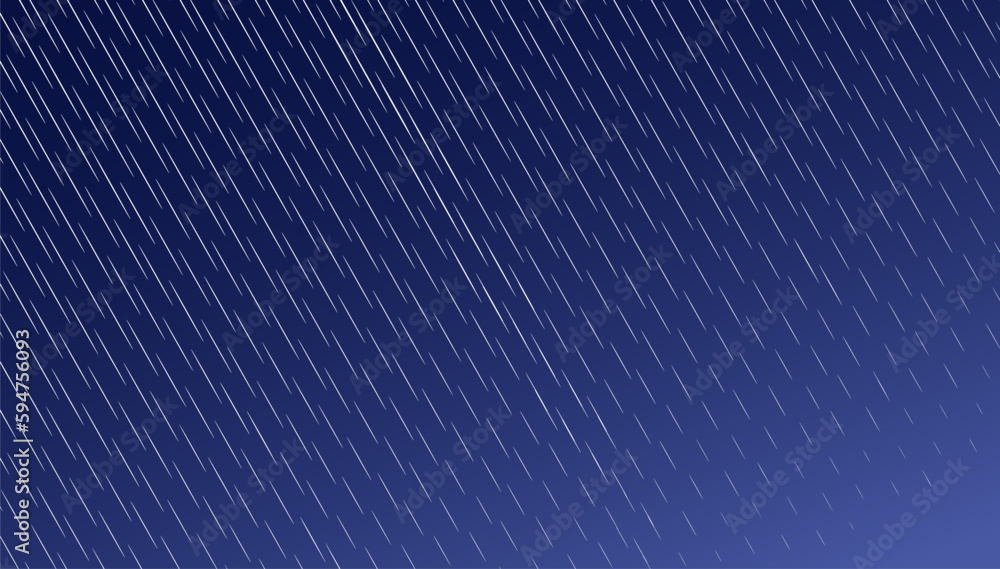 Dark blue rain background in manga and anime style. Stock Vector ...