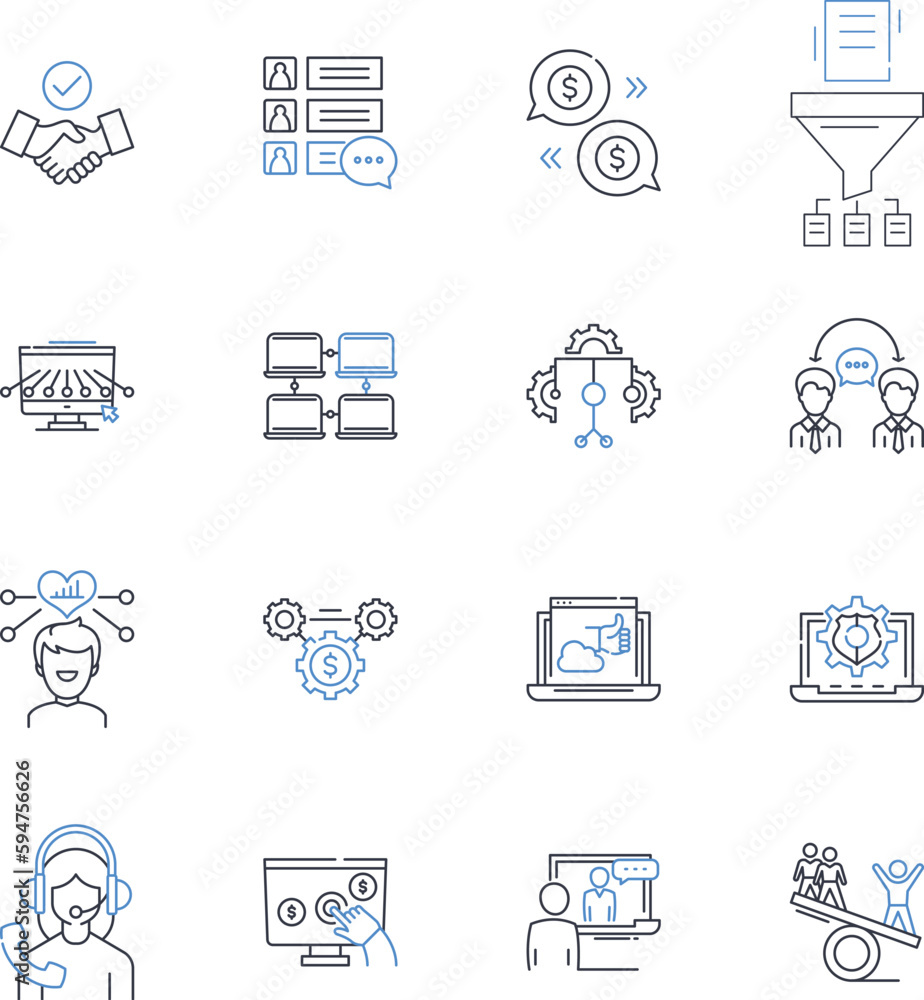 Agreement line icons collection. Contract, Treaty, Pact, Understanding ...