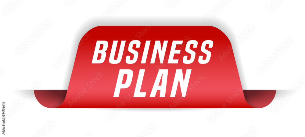 Colorful vector flat design banner business plan. This sign is well ...