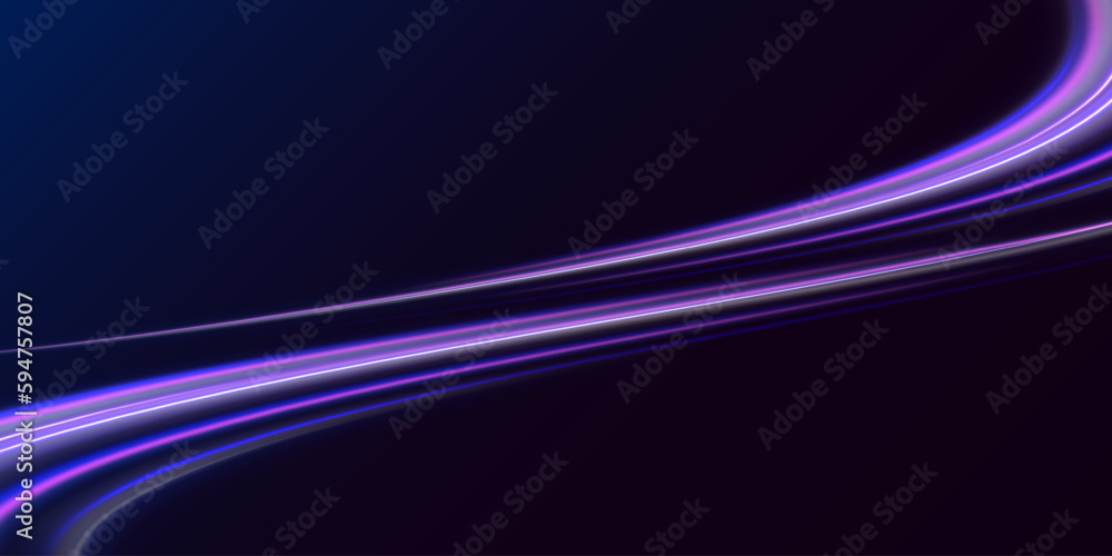 Dynamic translucent soft gradient stream motion. Violet neon color wave ...