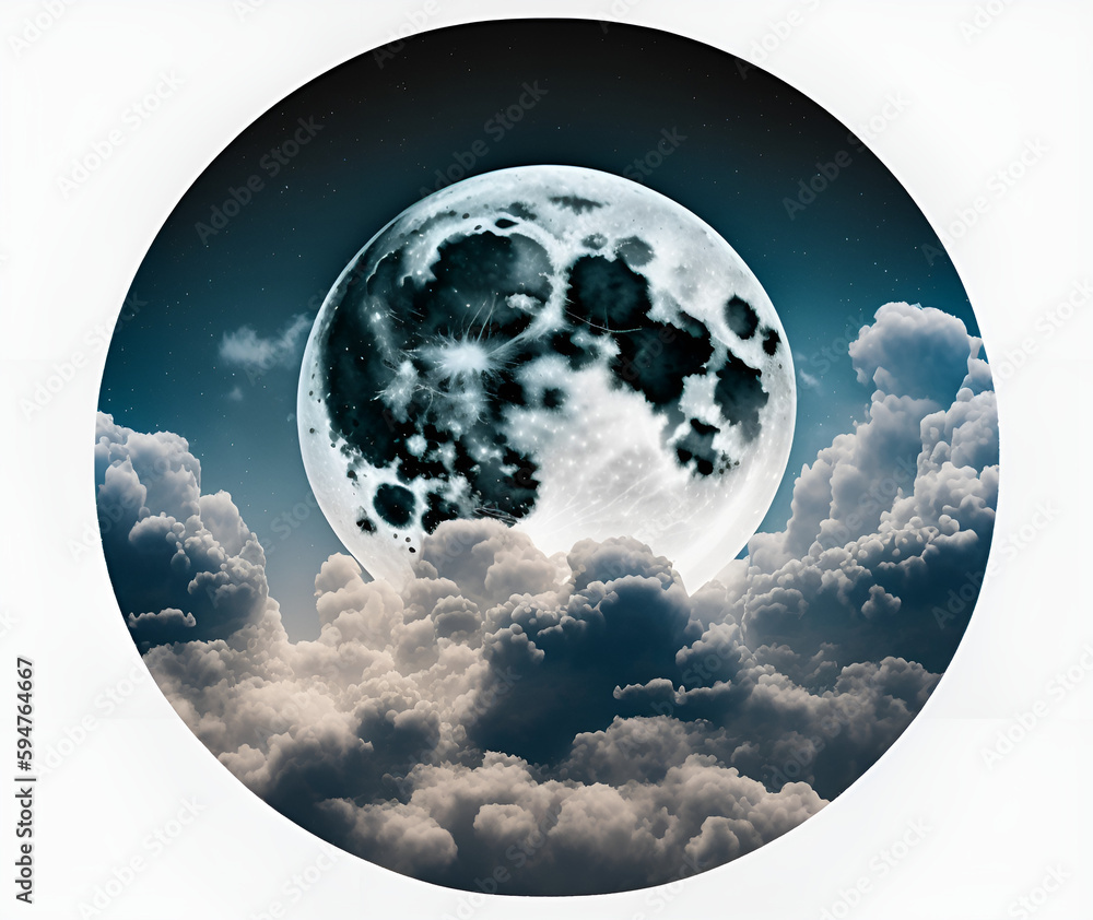 Full moon isolated on transparent background. Elements of this image ...