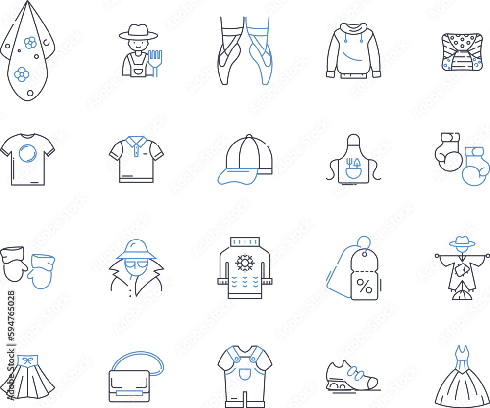 Clothing cathedral line icons collection. Iconic, Majestic, Bespoke ...