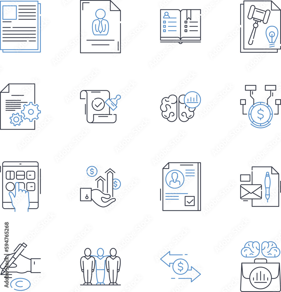 Counselor group line icons collection. Therapy, Support, Empathy ...
