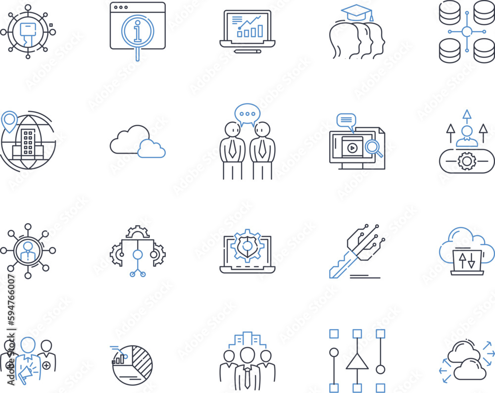 Testimonial line icons collection. Feedback, Endorsement ...