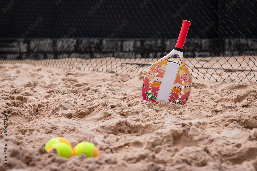 Foto de Beach Tennis for kids. Beach Tennis Kids. Family beach tennis ...