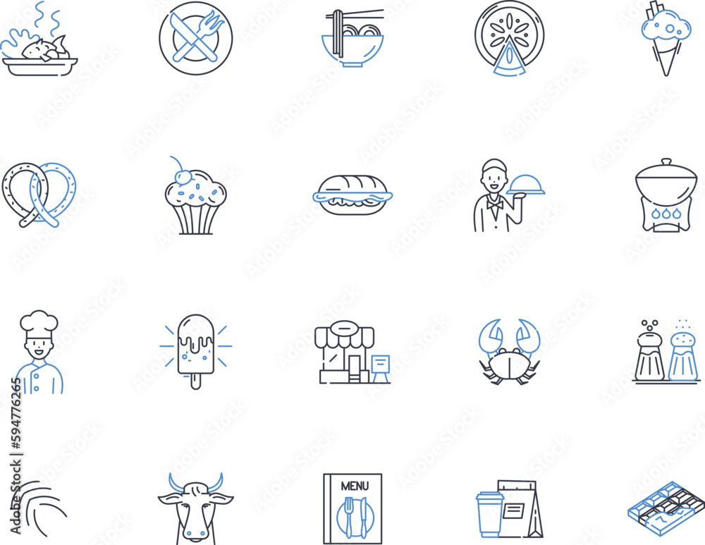 Savoring line icons collection. Enjoyment, Appreciation, Delight ...