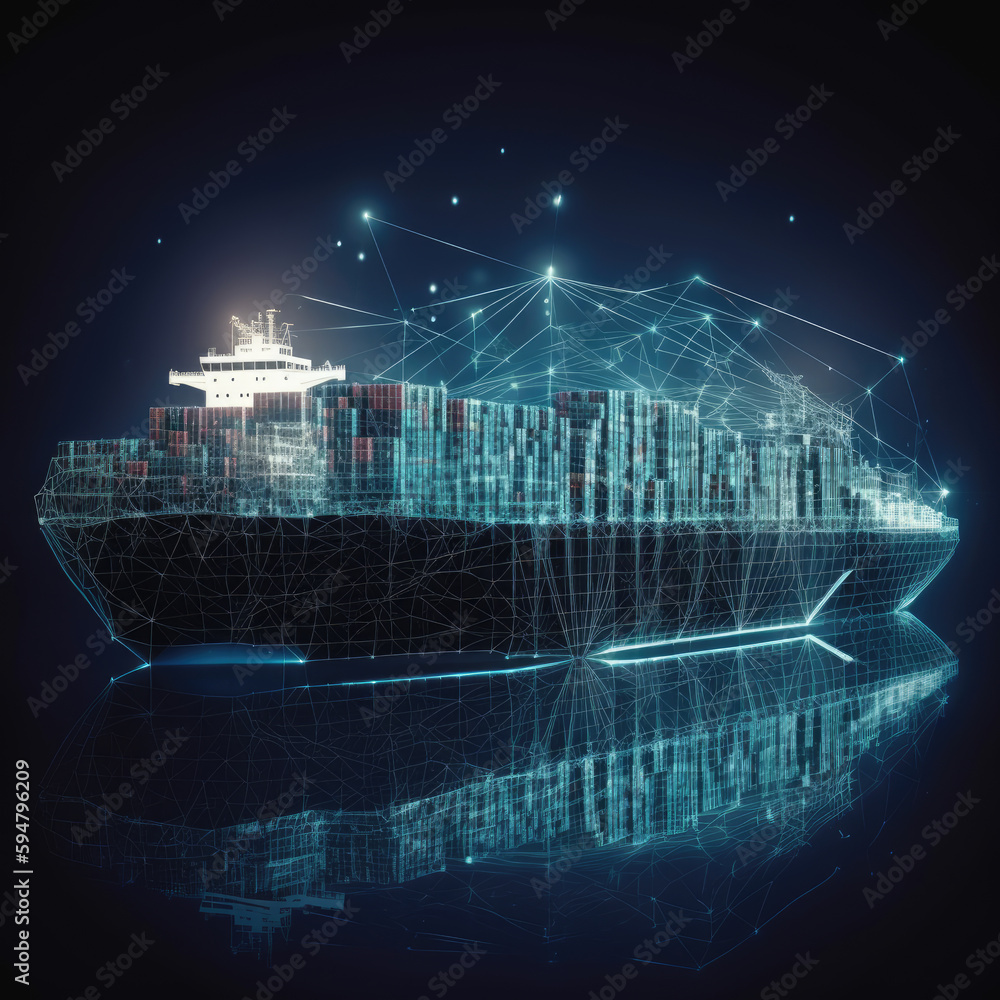 Container ship global business logistics import export freight shipping ...