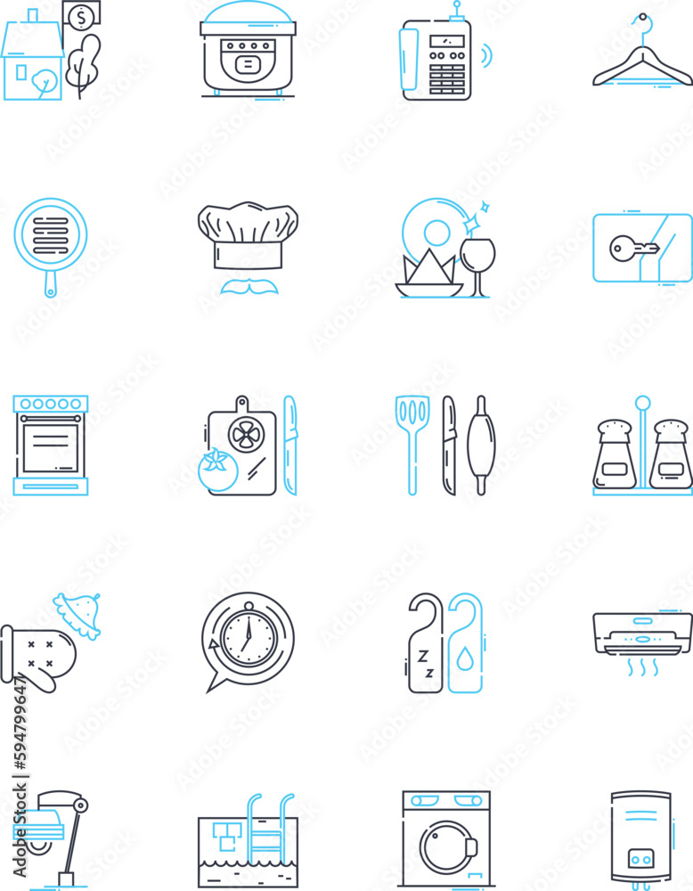 Professional courtesy linear icons set. Respect, Consideration ...