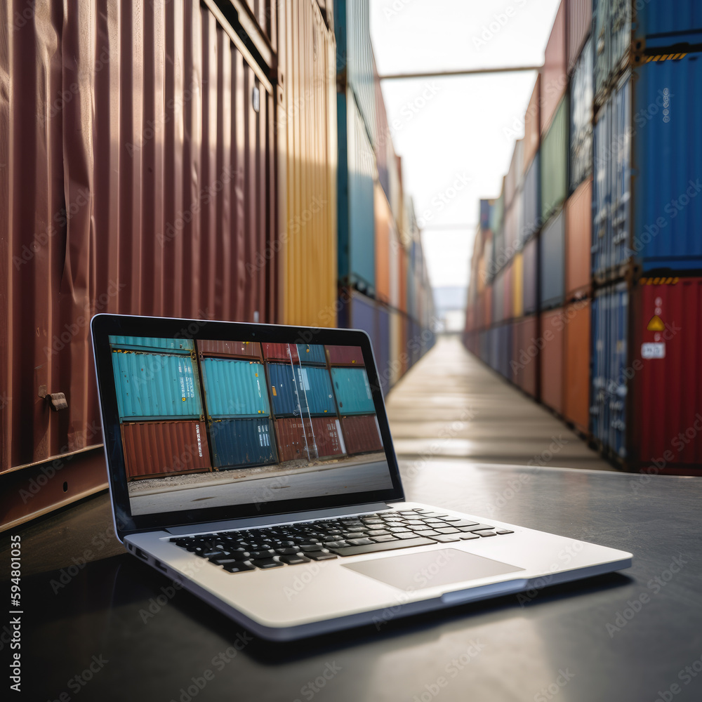 Foto de Global business container cargo ship in import export business ...