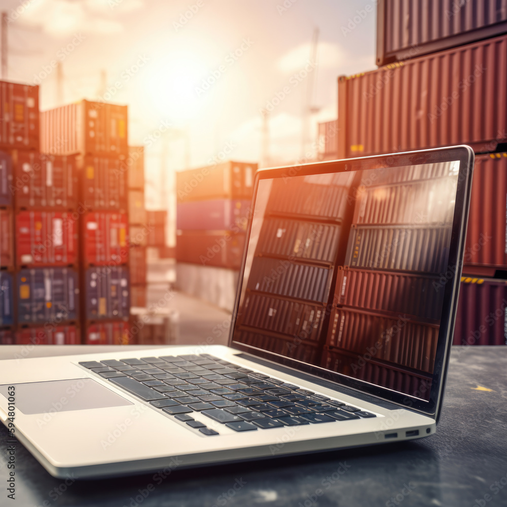 Foto de Global business container cargo ship in import export business ...