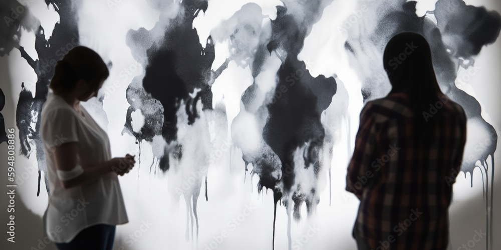 inkblot test image, set against mysterious, interpretive background ...