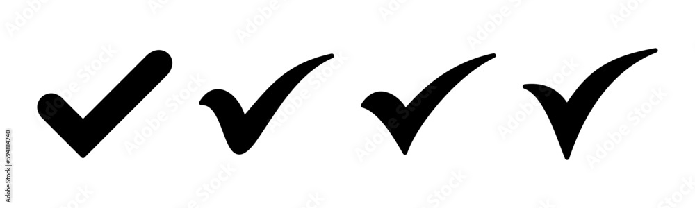 Check mark icon vector illustration. Tick mark sign and symbol Stock ...