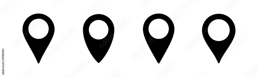 Pin icon vector illustration. Location sign and symbol. destination ...
