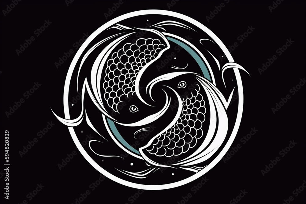 Double Twin Fish with Circular Yin Yang Rotation style for Fishing ...