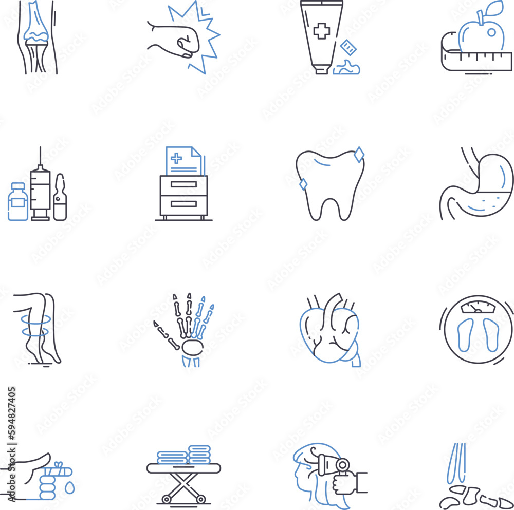 Discerning therapy line icons collection. Insight, Clarity, Judgement ...