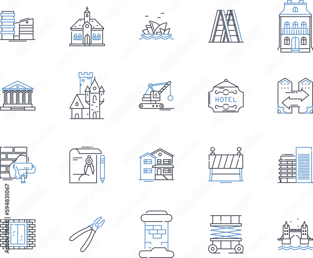 Urban planning line icons collection. Regeneration, Sustainability ...