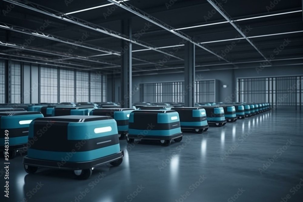 AMR technology. Warehouse robotics. Autonomous mobile robot ...