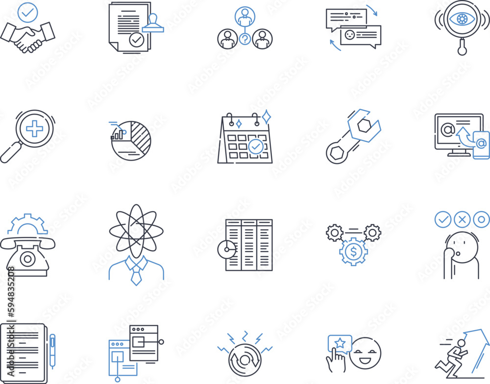 Consensus unanimity line icons collection. Agreement, Unity, Harmony ...
