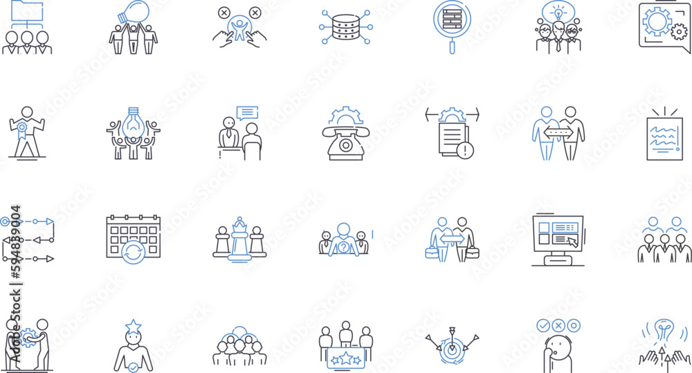 Multinational corporation line icons collection. Globalization ... Multinational corporation line icons collection. Globalization ...