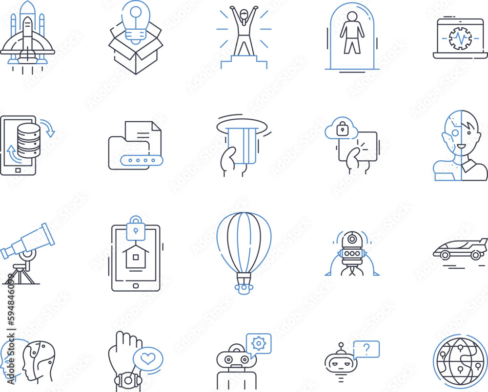 Pattern system line icons collection. Texture, Design, Symmetry ...