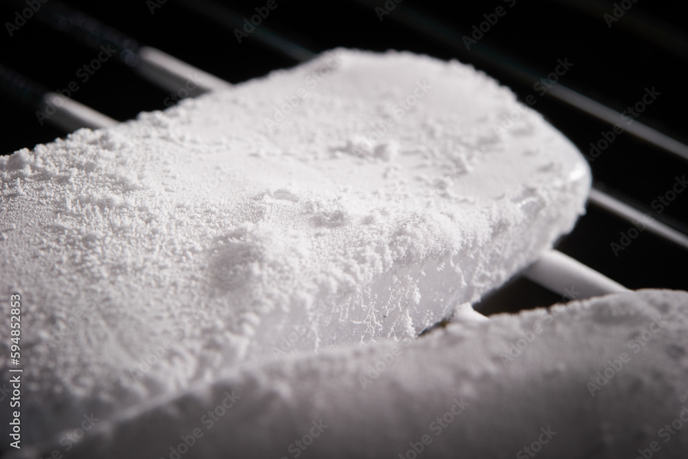 Dry ice, water vapor smoke on black background Stock Photo | Adobe Stock
