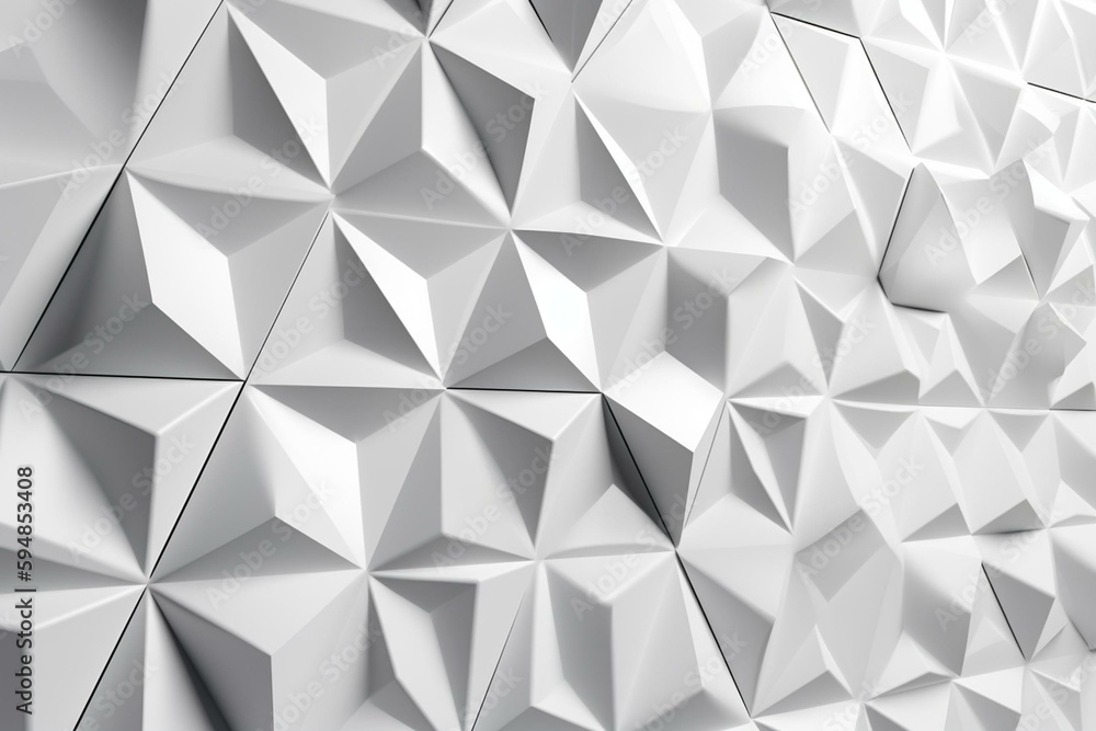 Light Modern Surface with Tetrahedrons. White, Geometric 3d Texture ...