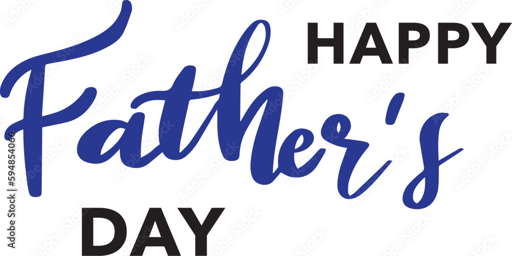Happy Father's day calligraphy greeting card. Modern vector brush ...