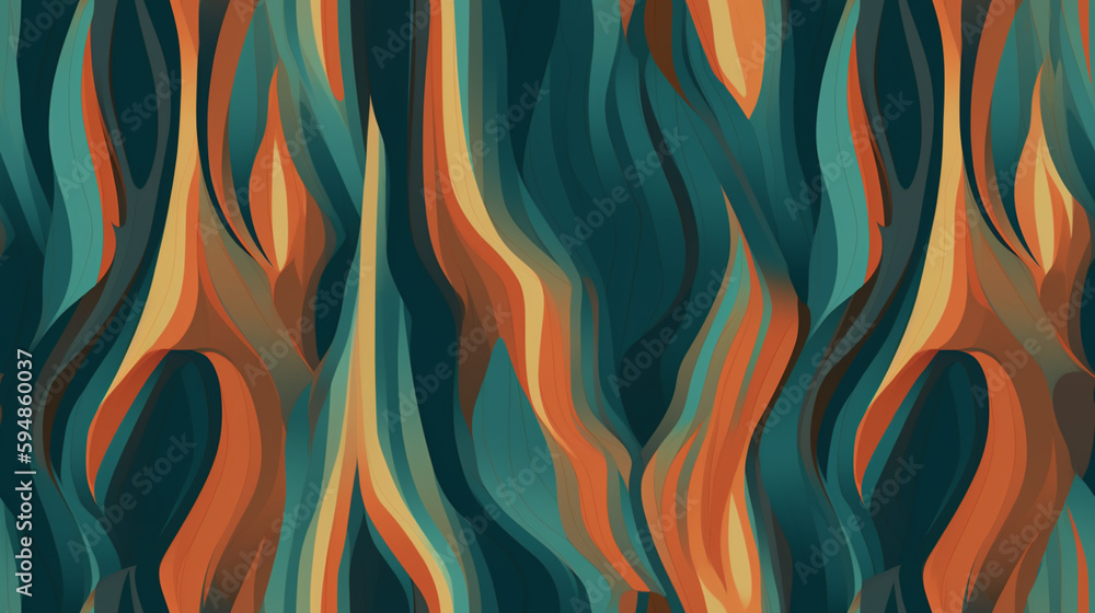 abstract wave movement swirls and wavy lines, pop art, op art ...