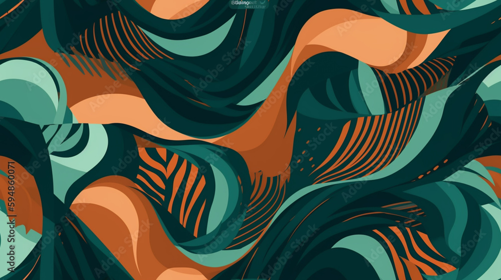 abstract wave movement swirls and wavy lines, pop art, op art ...