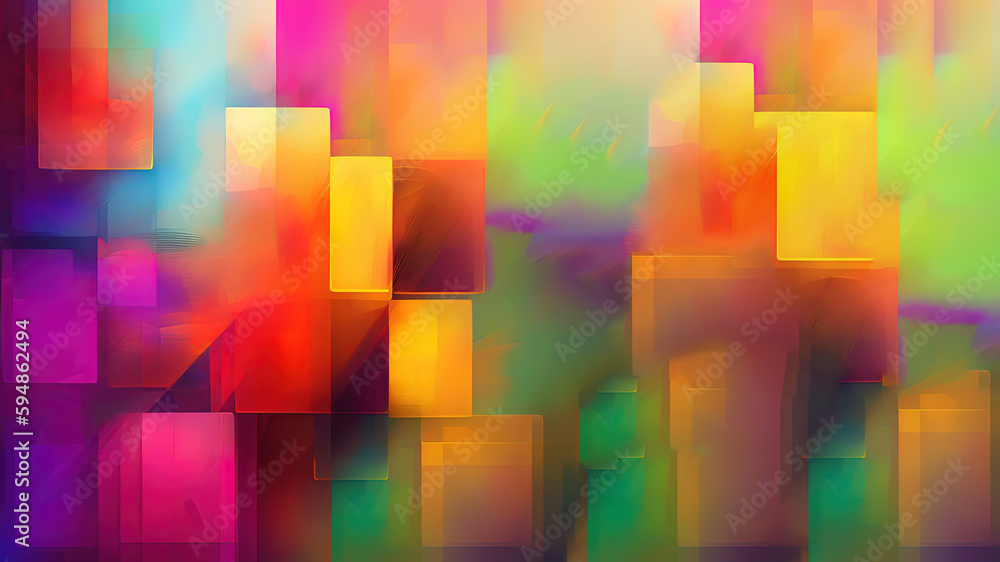 The Beauty of Soft Painting and Vibrant Colors in Square Textured ...