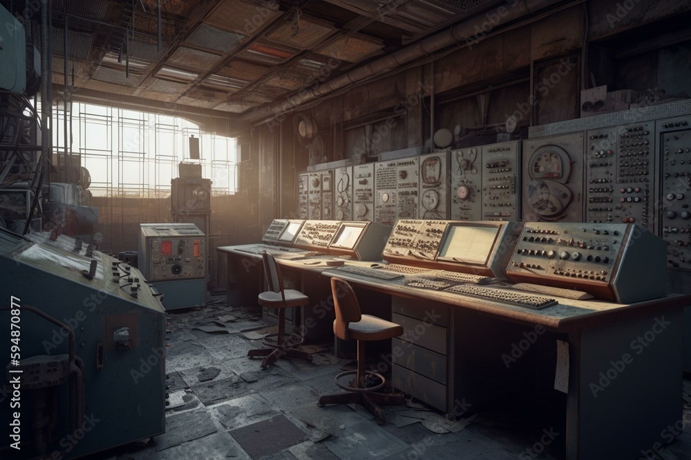 Nuclear ruins of Chernobyl in Ukraine due to the nuclear incident in ...