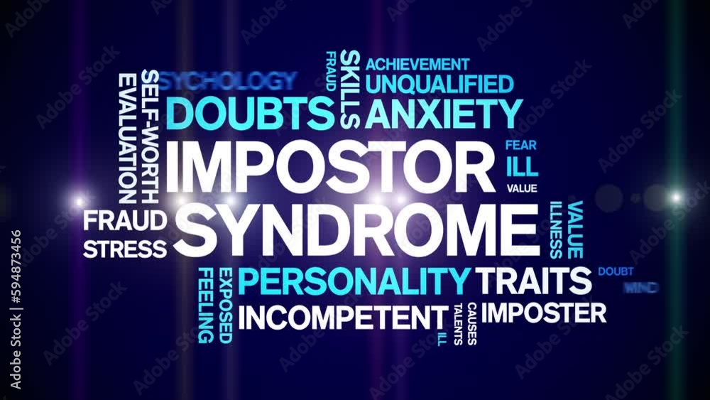 impostor syndrome animated tag word cloud;text design animation kinetic ...
