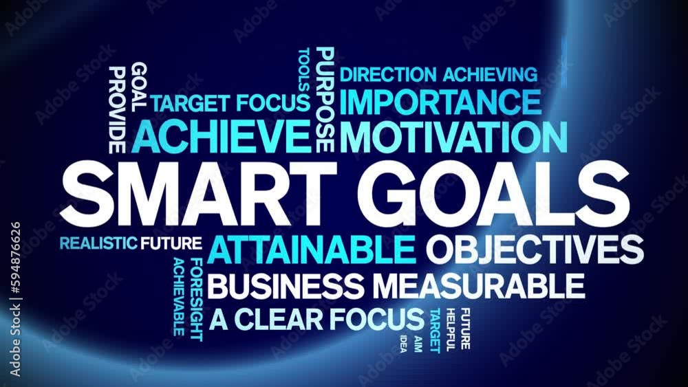 Smart Goals animated tag word cloud;text design animation kinetic ...