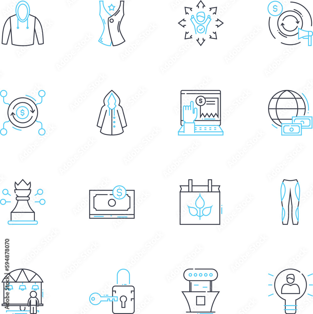 Customer service linear icons set. Satisfaction, Support, Experience ...