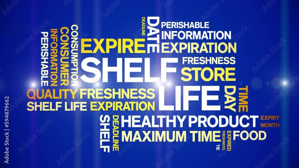 Shelf Life animated tag word cloud;text design animation kinetic ...