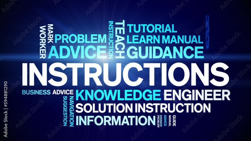 instructions animated tag word cloud;text design animation kinetic ...