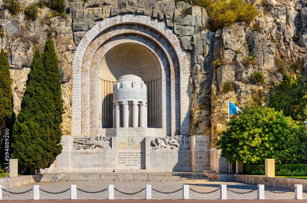 Monument aux Morts Memorial to Fallen on Rauba Capeu in World War I at ...