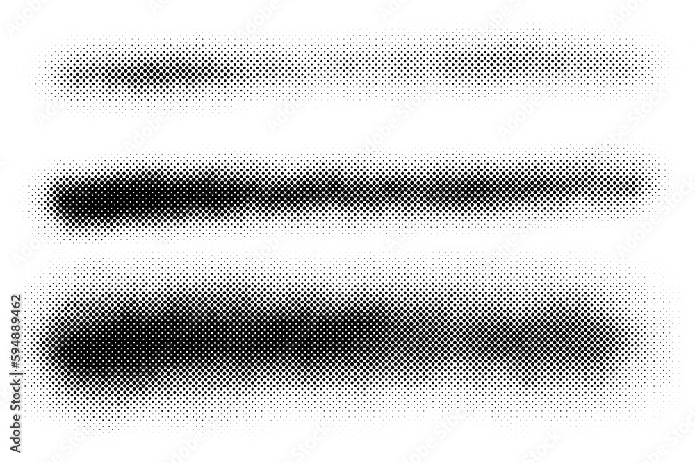 Halftone vector shape. Dotted grunge abstract staine with gradation ...