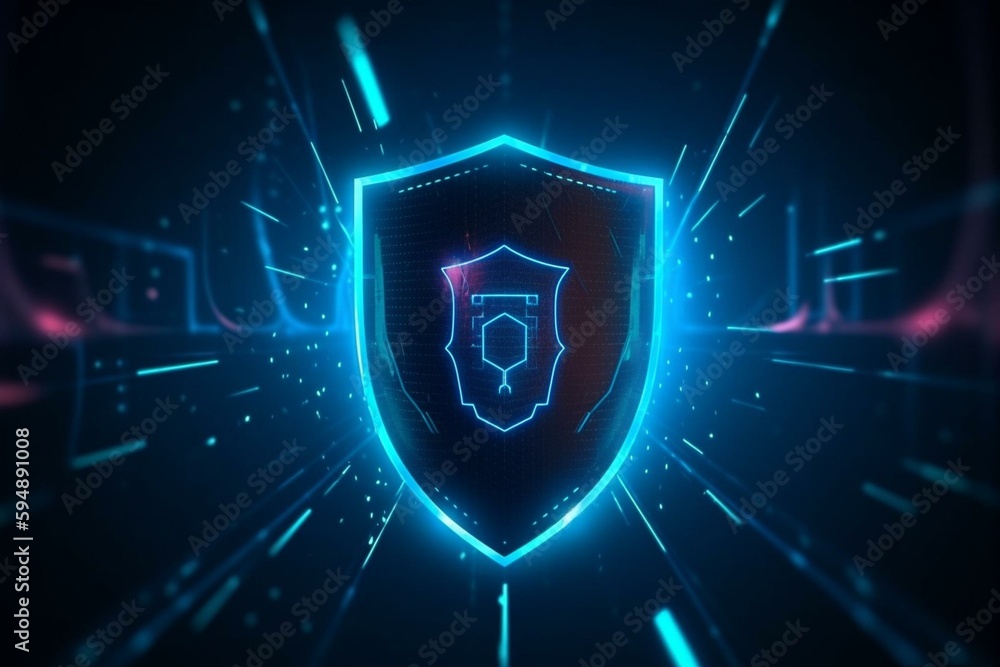 Cyber and Data Security Defender Shield. Digital Web Information ...
