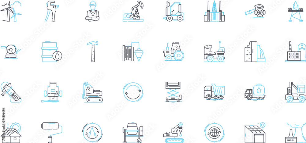 Architecture & design linear icons set. Modern, Minimalist ...