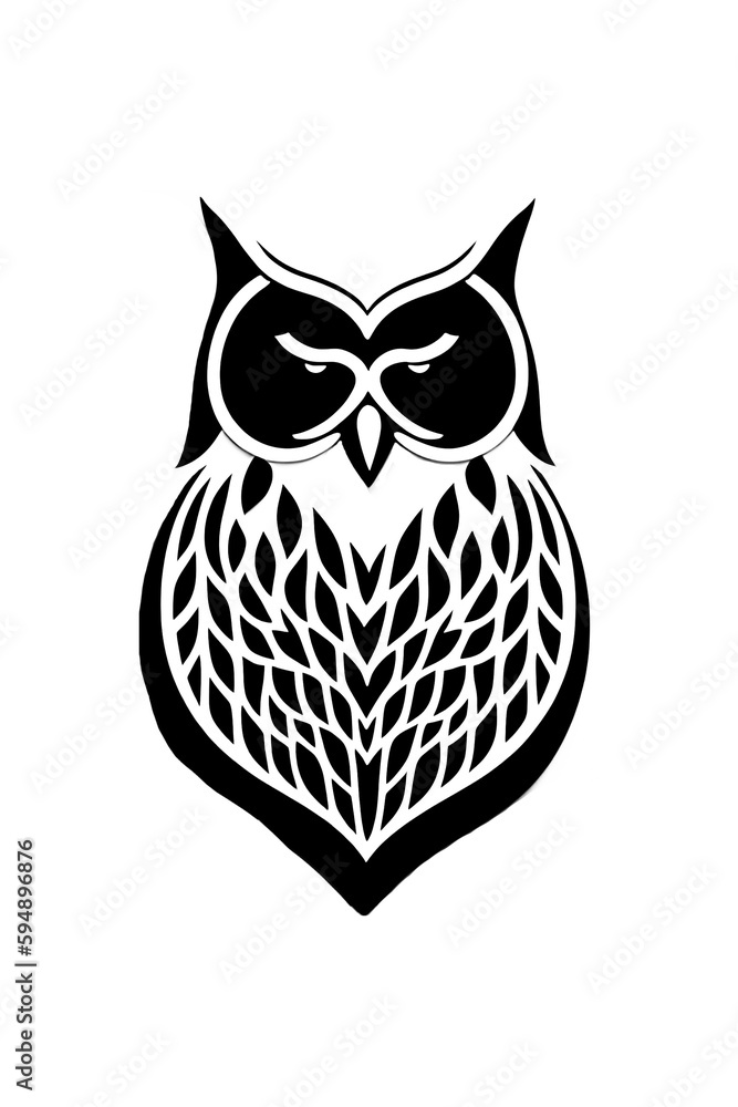 Wise Owl Sketch, Night Owl Hand Drawn Sketch vector Illustration, Owl ...