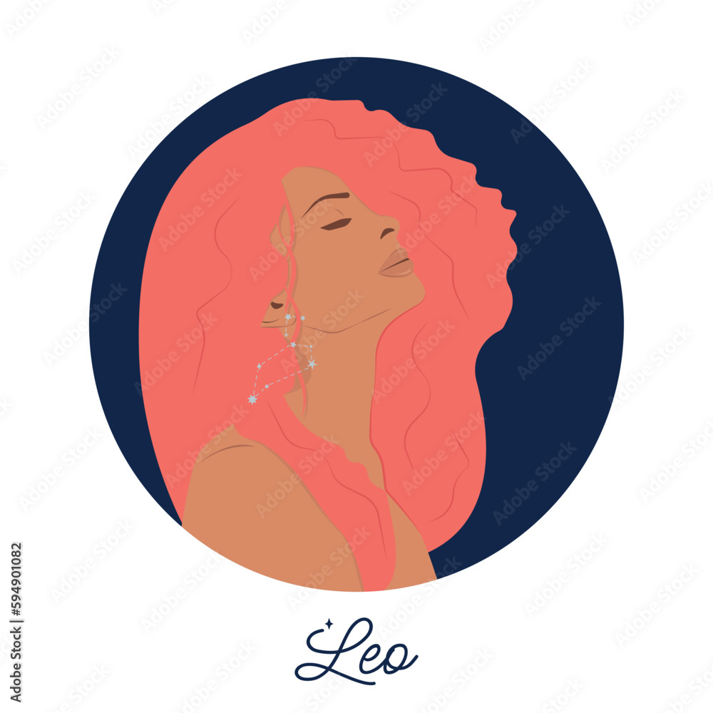 Astrological Leo zodiac sign one line drawing. Elegant astrology emblem ...
