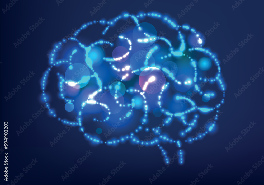 Human brain activity. Artificial intelligence, communication ...