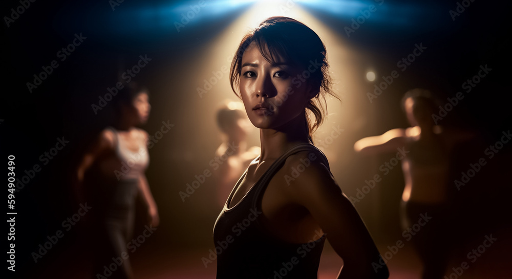 Promote women's health and fitness with this dynamic stock photo of a ...