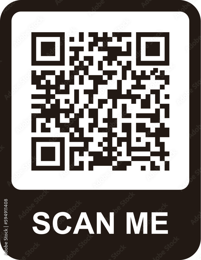 QR code scan icon. Scan me frame. QR code scan for smartphone. QR code for mobile app, payment ...