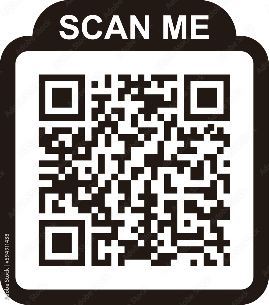 QR code scan icon. Scan me frame. QR code scan for smartphone. QR code for mobile app, payment ...