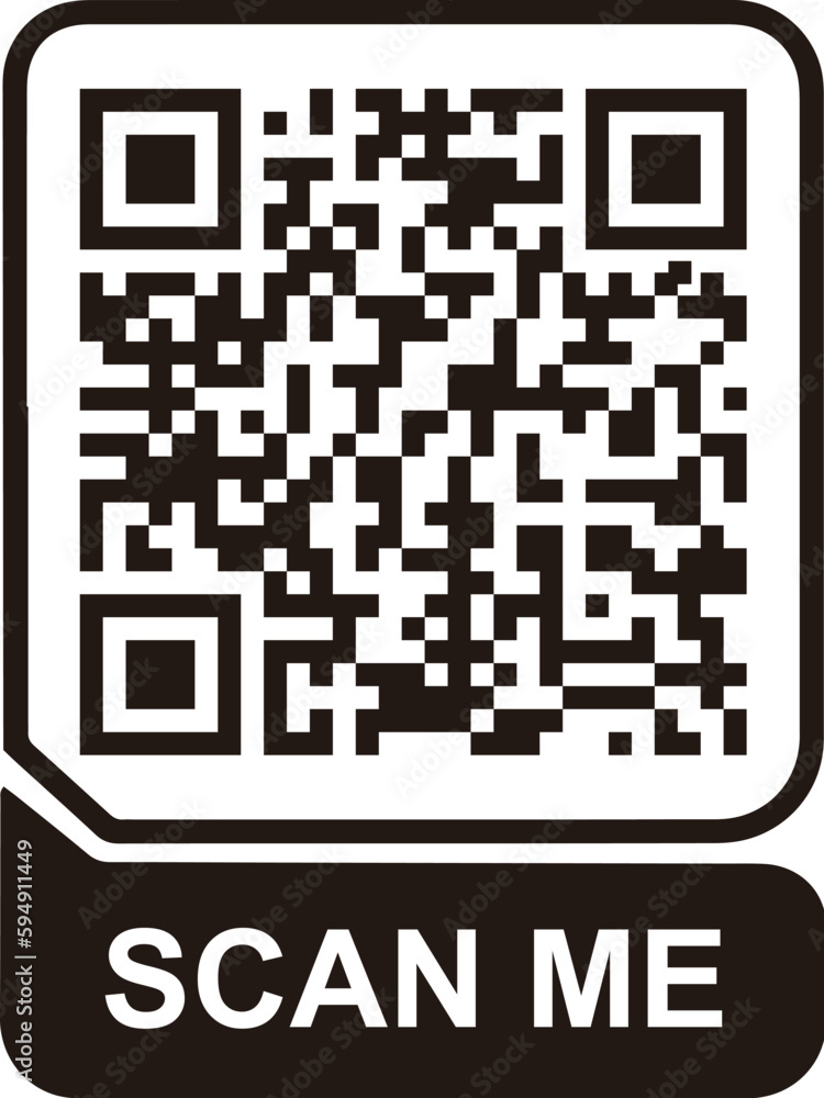 QR code scan icon. Scan me frame. QR code scan for smartphone. QR code for mobile app, payment ...